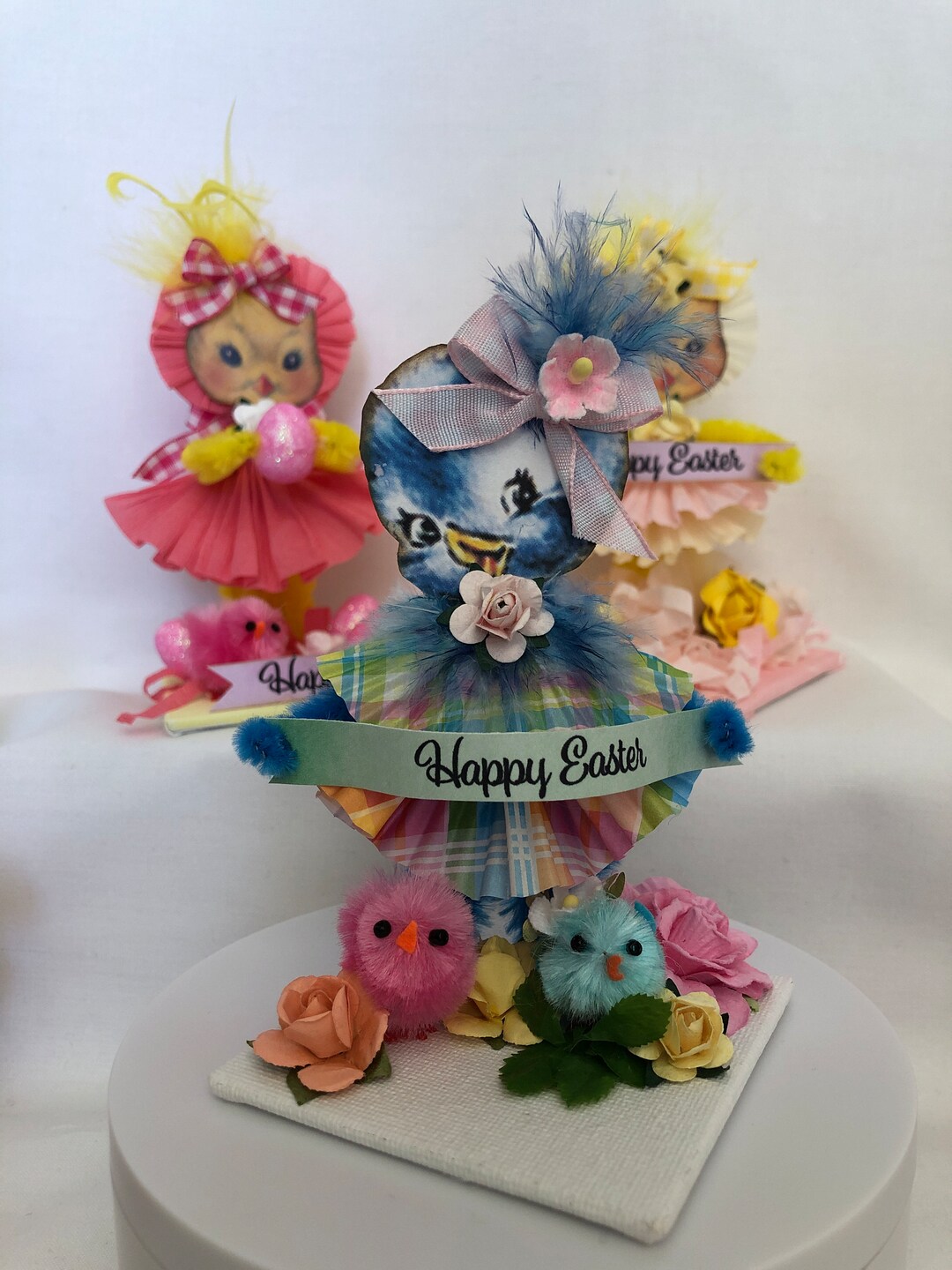 Handmade Chenille Bump Happy Easter Keepsake Greeting Character ...