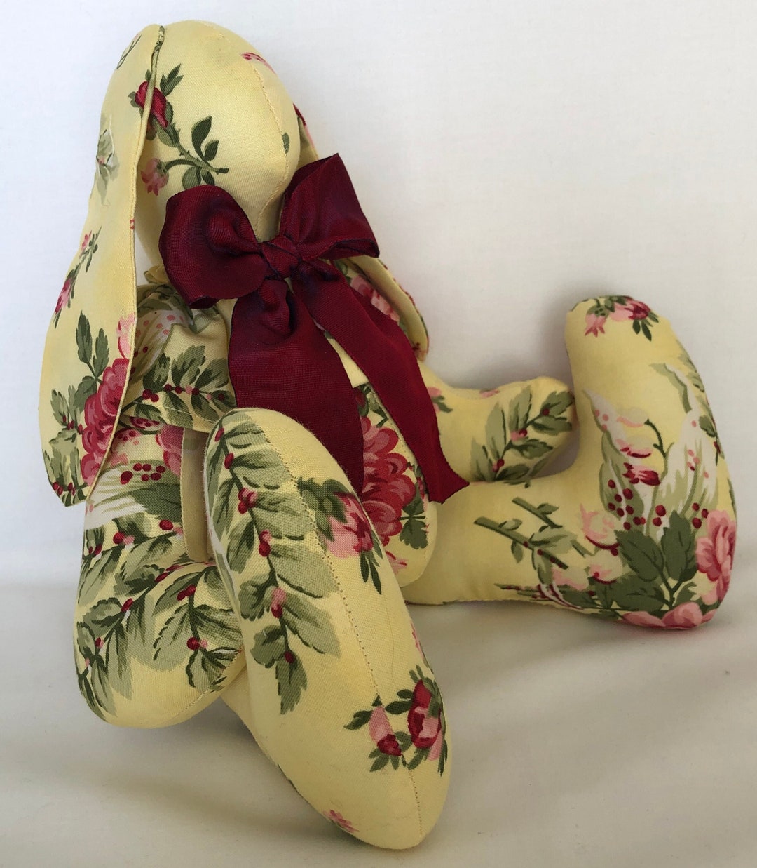 Handmade Stuffed Bunny Rabbit Made From Shabby Cottage Victorian Style ...