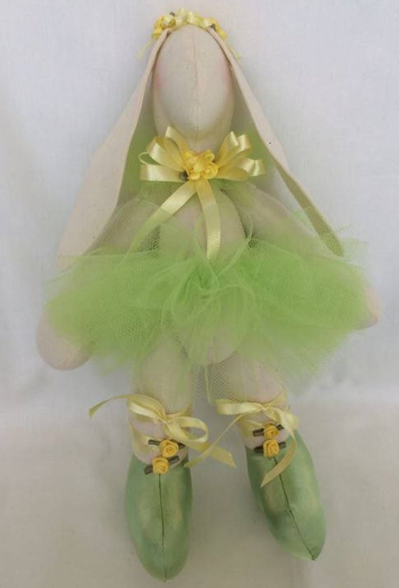 Handmade Ballerina Bunny Rabbit With Green Tutu Yellow - Etsy