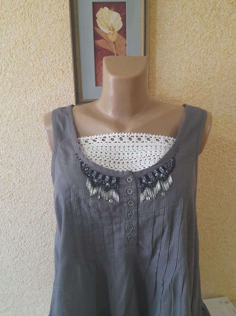 White Crochet Lace Modesty Panel: Cleavage Cover Bra Insert - Etsy