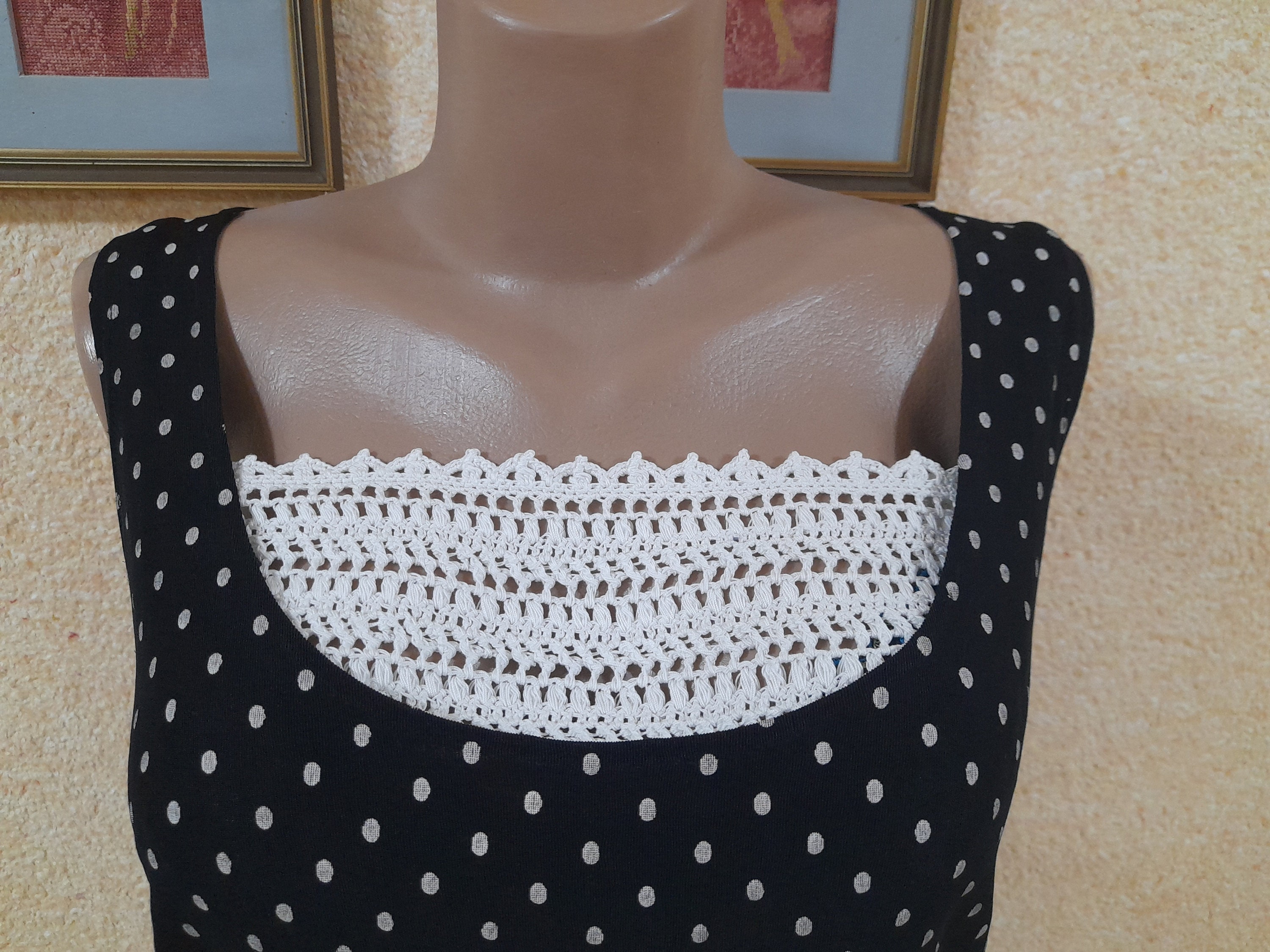White Crochet Lace Modesty Panel Bra Insert - Etsy