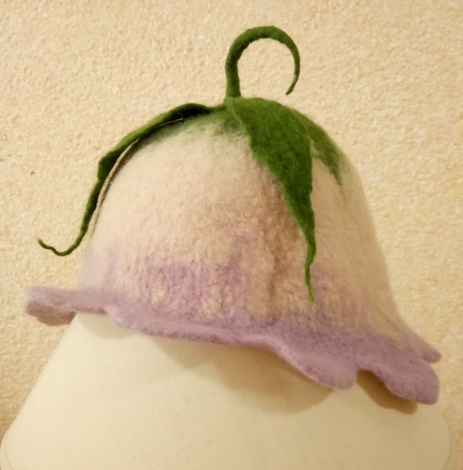 Сreamy Pink Flower Fancy Hat Fairy Hat Sauna Hat Hand - Etsy