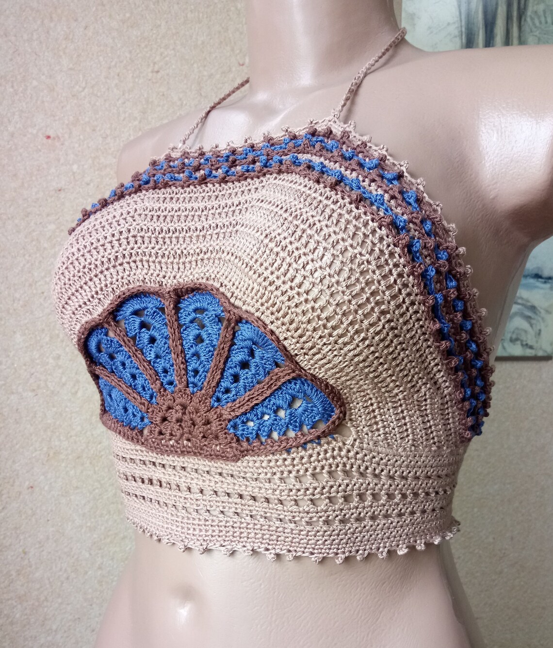 Crochet bikini top Crochet festival top | Etsy