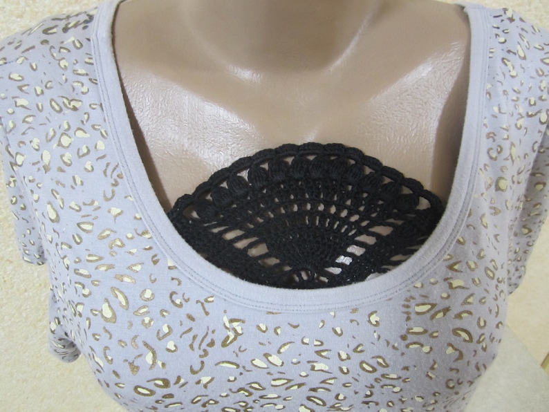 Modesty Panel Black Crochet Modesty Panel Instant Camisole - Etsy