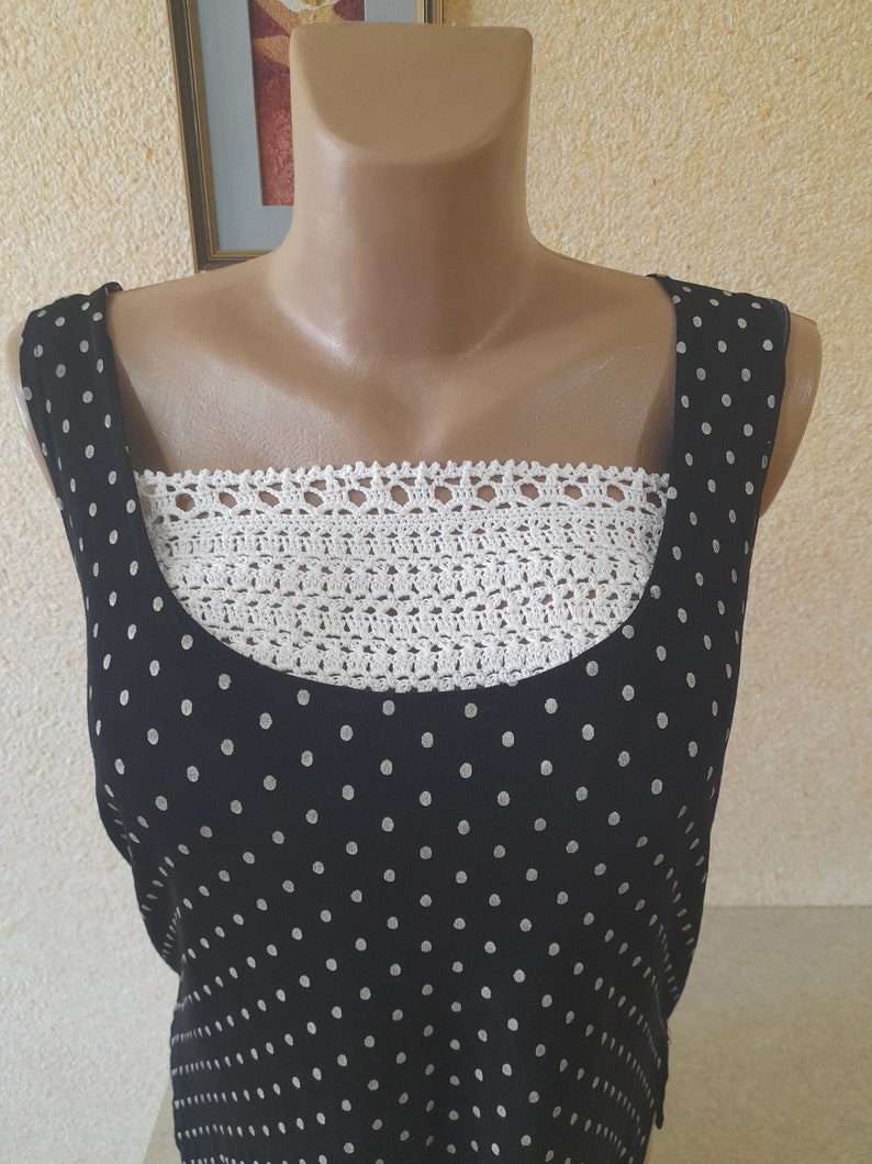 White Crochet Lace Modesty Panel: Cleavage Cover Bra Insert - Etsy