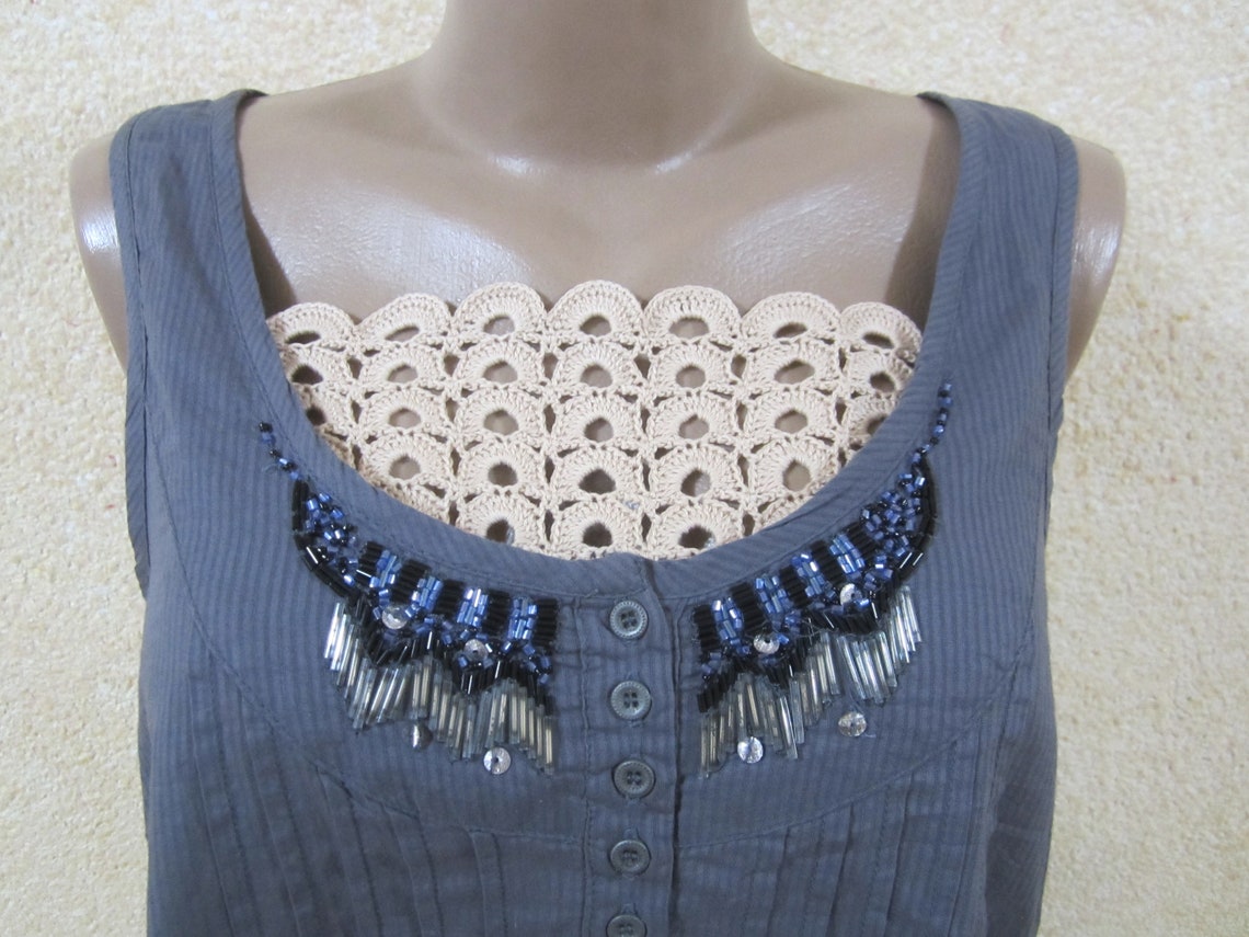 Modesty Panel Lace Bra Insert Cleavage Cover | Etsy