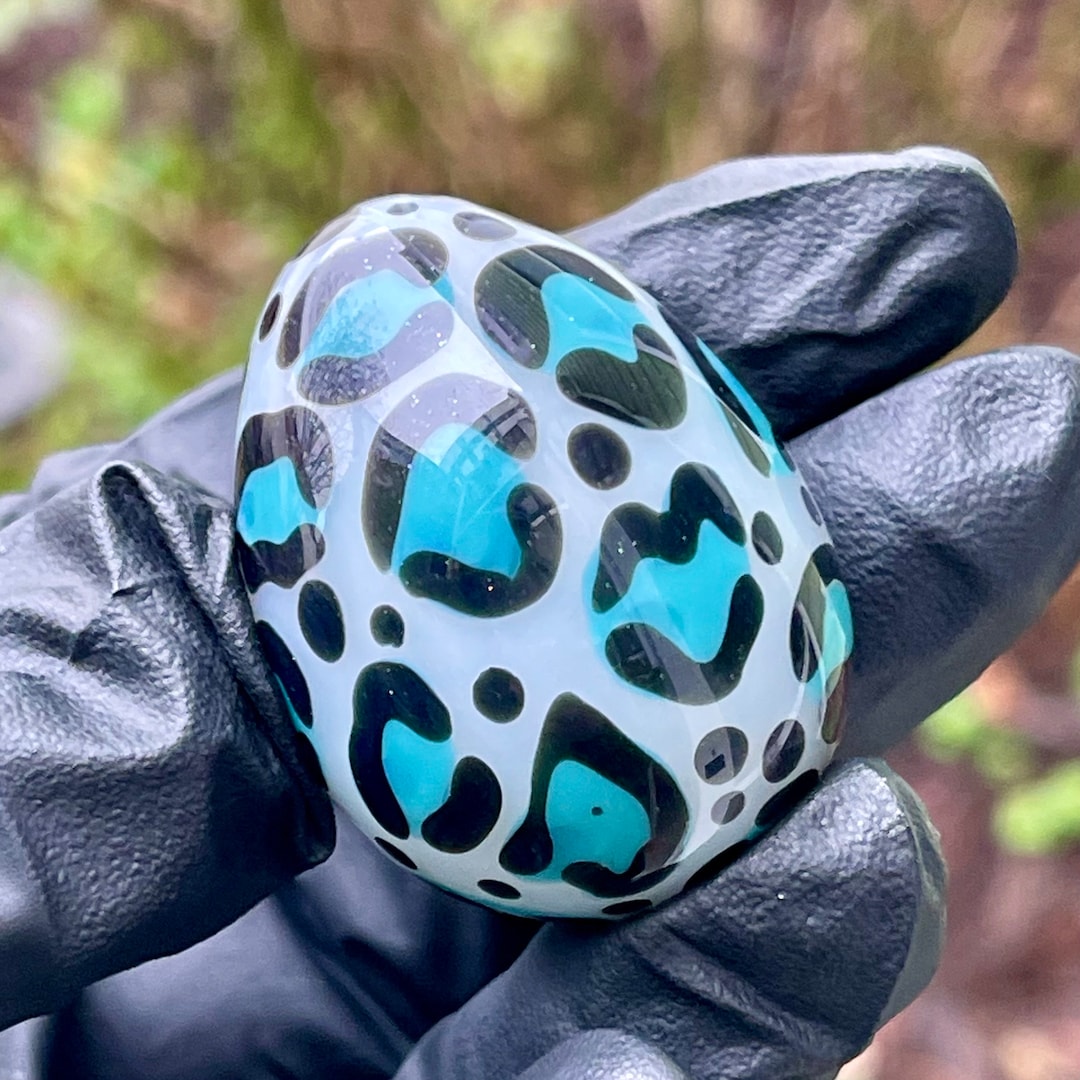 Glass Egg Made to Order 1.6 Easter Egg Leopard Print Sparkle ...