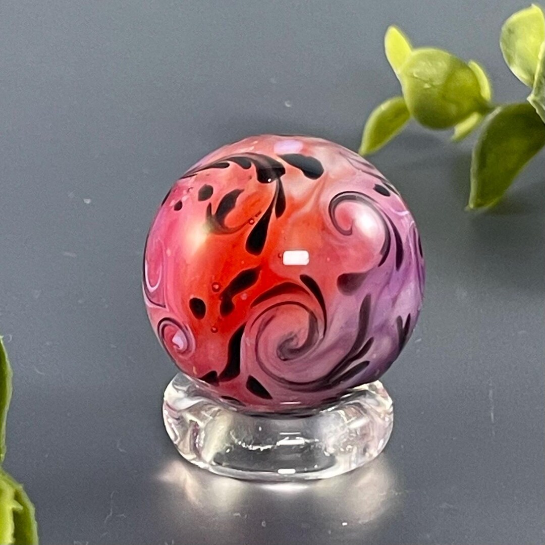 Glass Marble - 1.2" - Handmade- Borosilicate Glass - Collector - Hider ...
