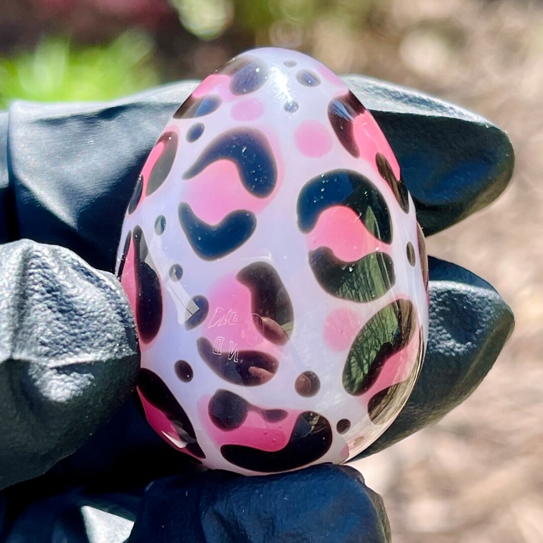 Glass Egg Made to Order 1.6 Easter Egg Leopard Print Sparkle ...
