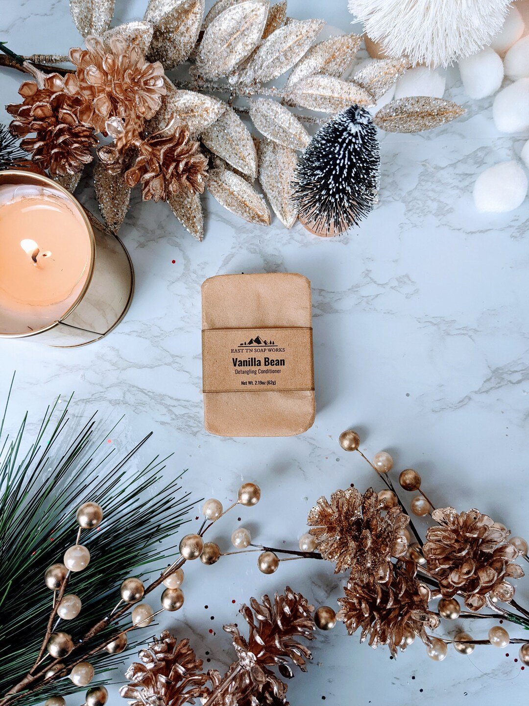Vanilla Bean - Conditioner Solid Detangling Bar - Warm Creamy - Jojoba ...