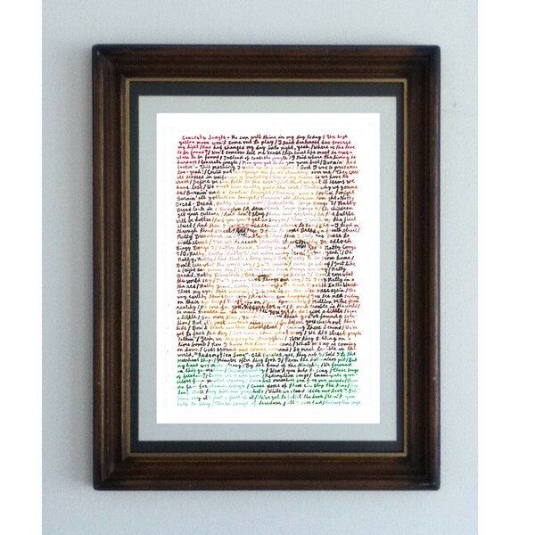 Bob Marley Lyrics Portrait - Etsy