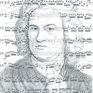 Classical Music Composers, Handmade Portraits of Bach, Beethoven ...