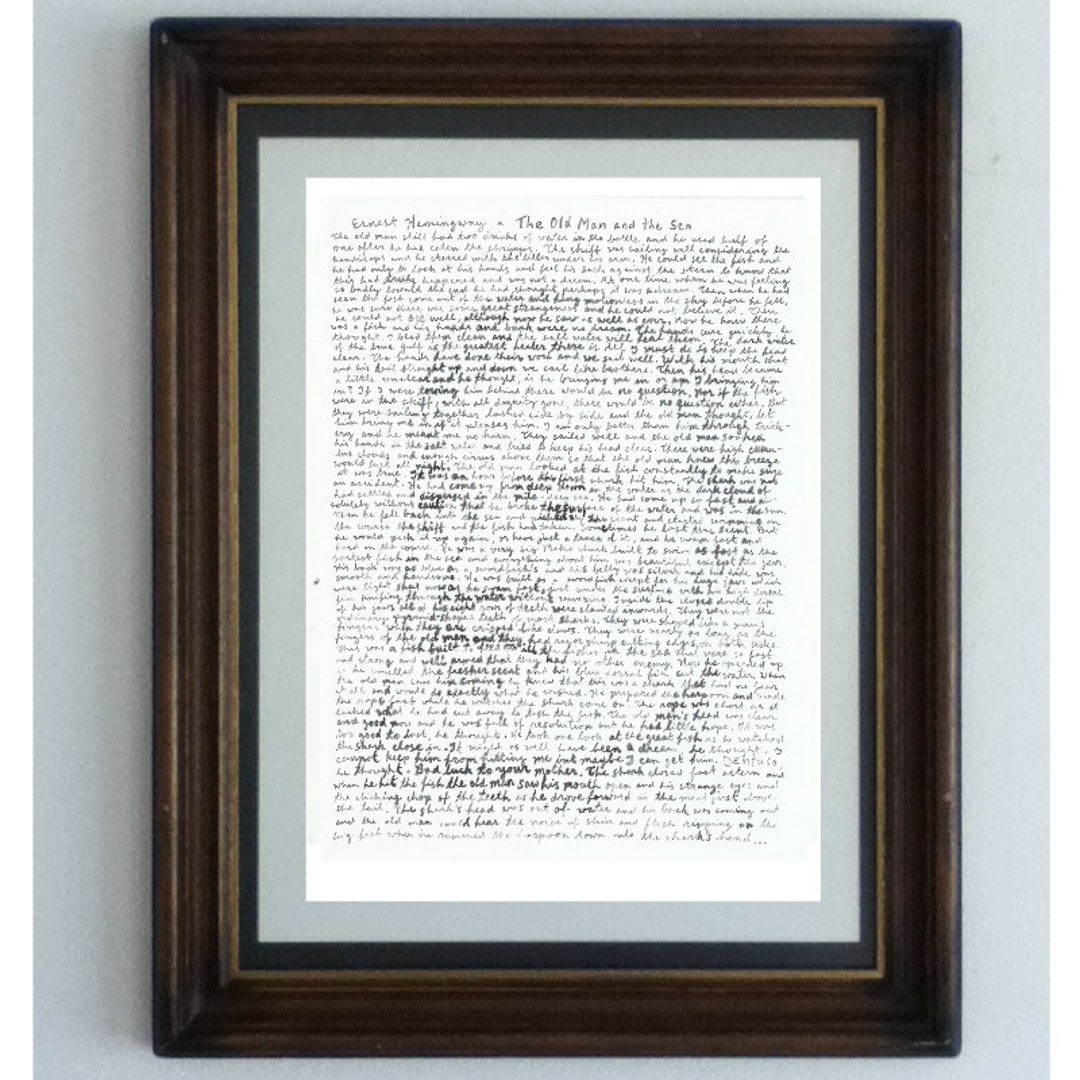 Ernest Hemingway Poster #3, a Portrait of the American Writer in His ...