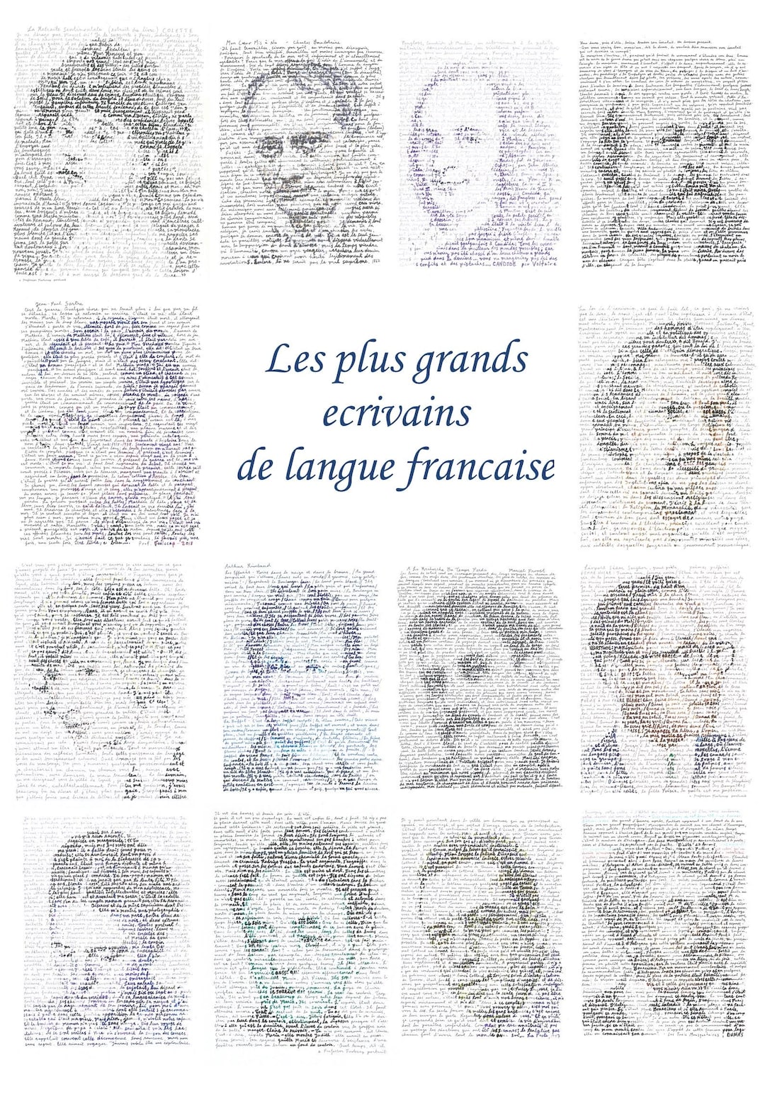 French Writers, a Selection of Handmade Portraits by Professor Foolscap ...