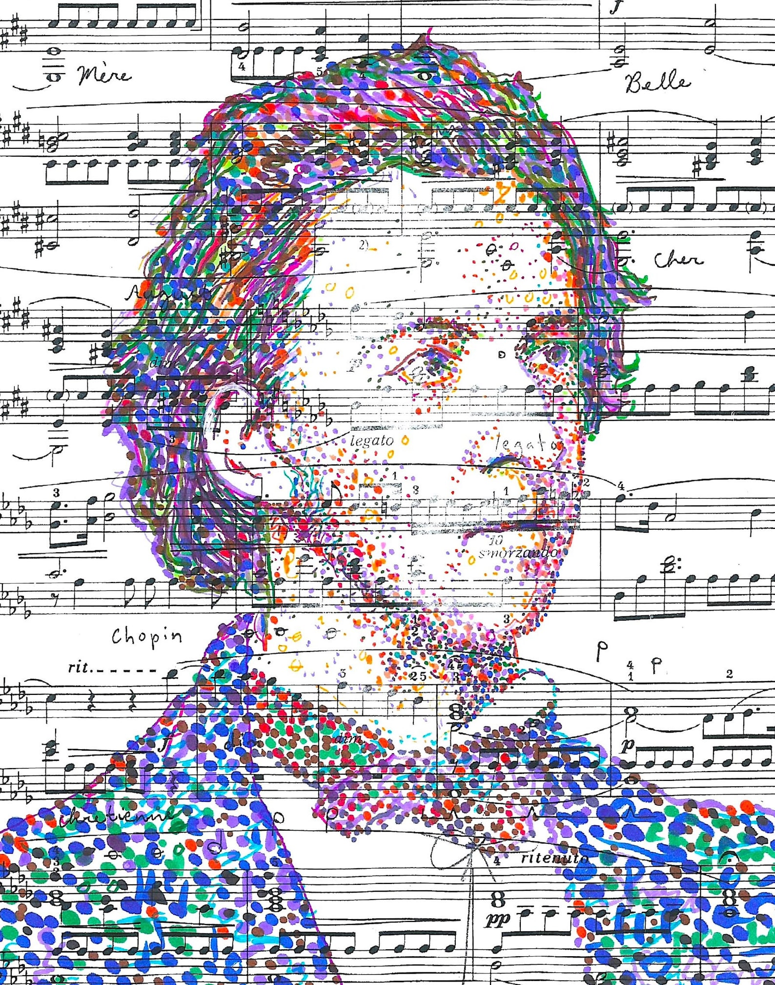 Classical Music Composers, Handmade Portraits of Bach, Beethoven ...