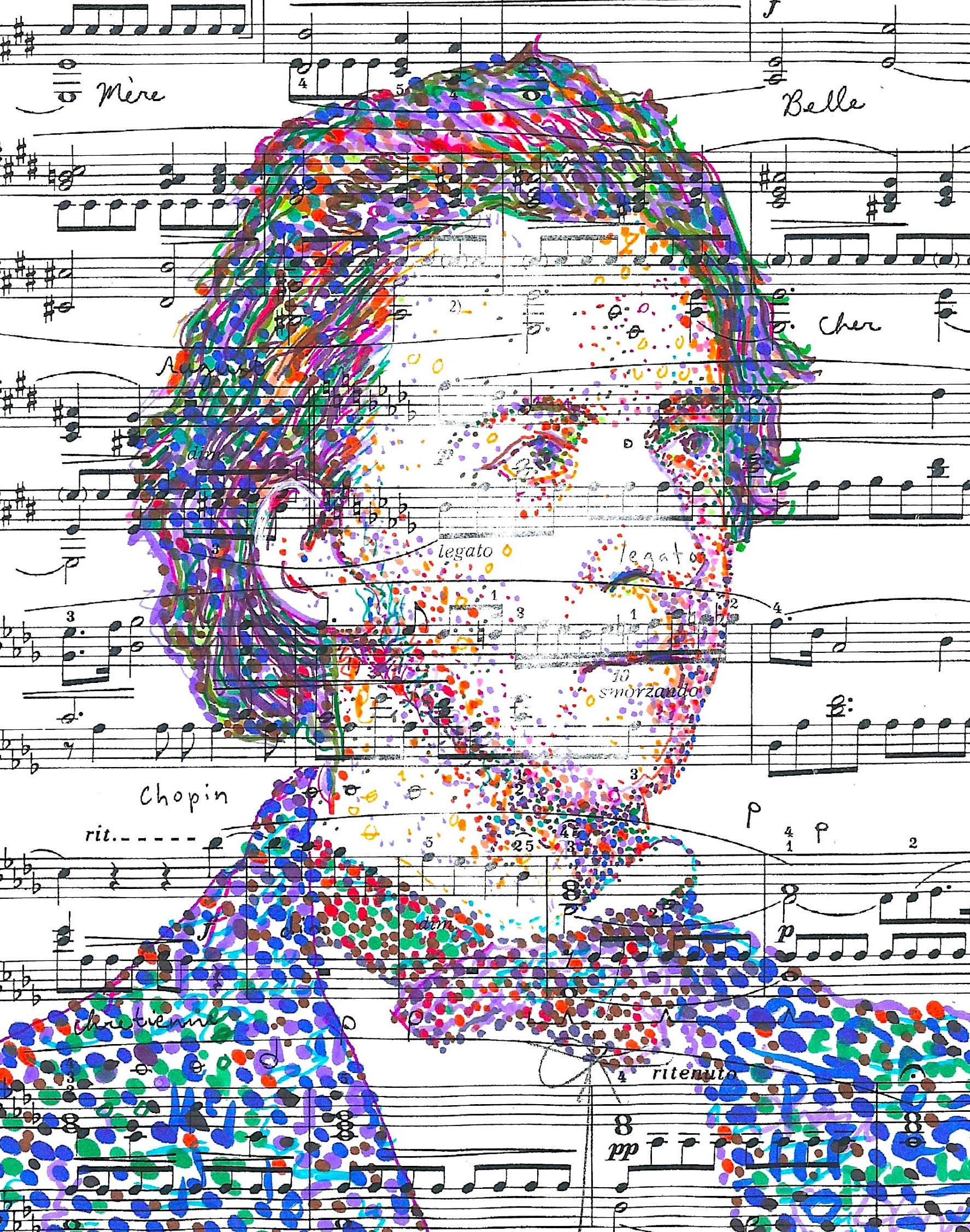 Classical Music Composers, Handmade Portraits of Bach, Beethoven ...