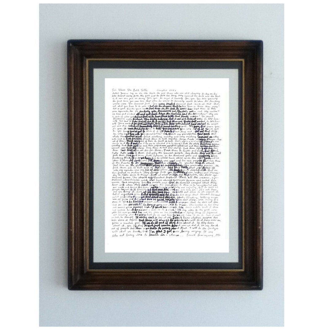 Ernest Hemingway Poster #2, a Portrait of the American Writer in His ...