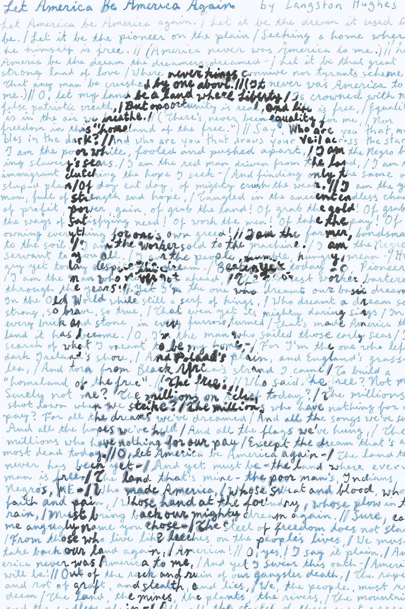 Langston Hughes 2 in his own words a portrait of the black | Etsy