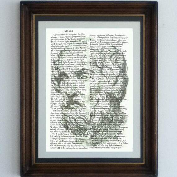 Portrait of Homer Greek Poet Philosopher and Storyteller - Etsy