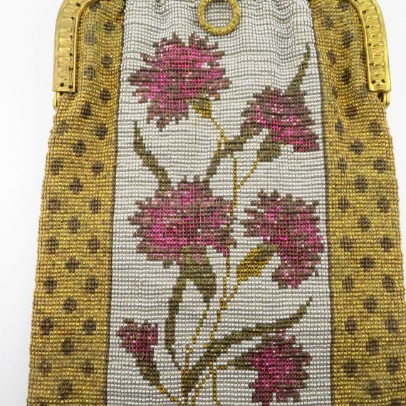 Gorgeous Antique Micro Beaded Made in France Red Flow… - Gem