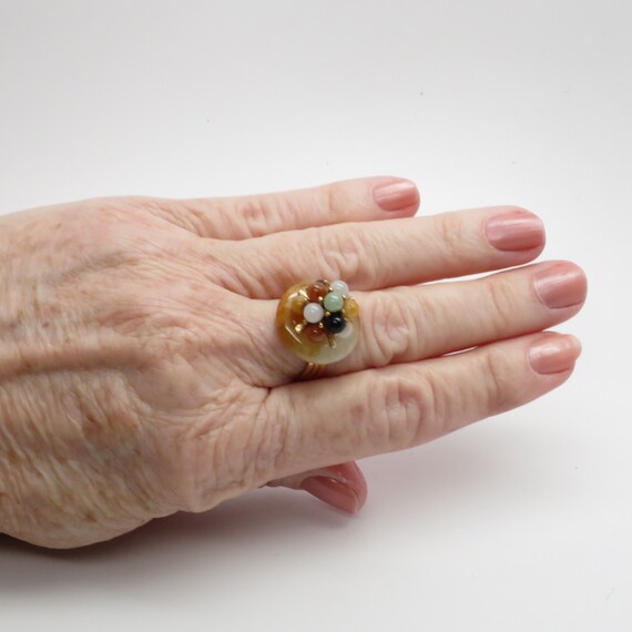 Unique and Stunning Multi-colored Jade Cluster Statem… - Gem