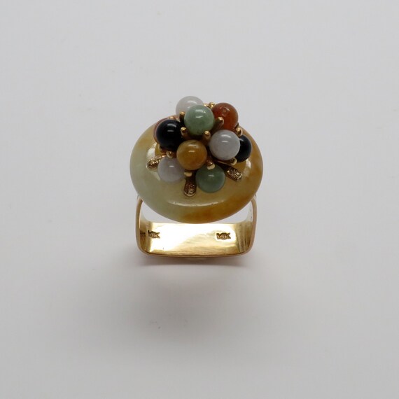 Unique and Stunning Multi-colored Jade Cluster Statem… - Gem