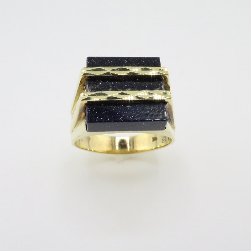 Goldstone Ring - Etsy