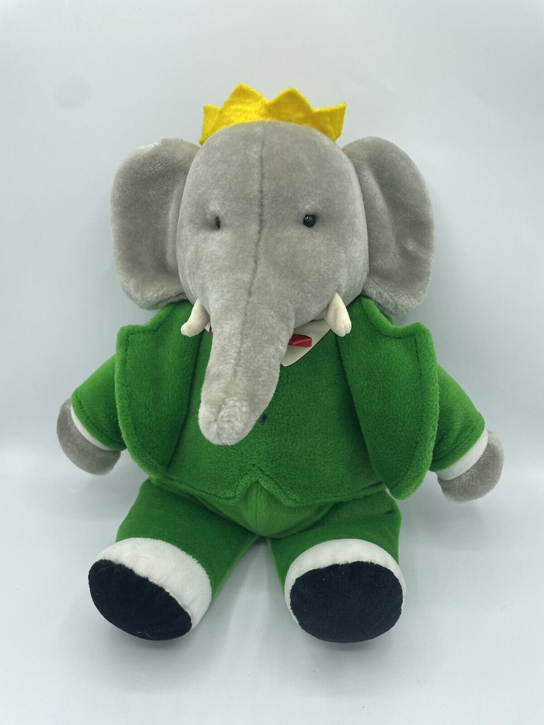 1988 Gund Babar the Elephant Green Tuxedo Stuffed Animal Toy Doll Plush ...