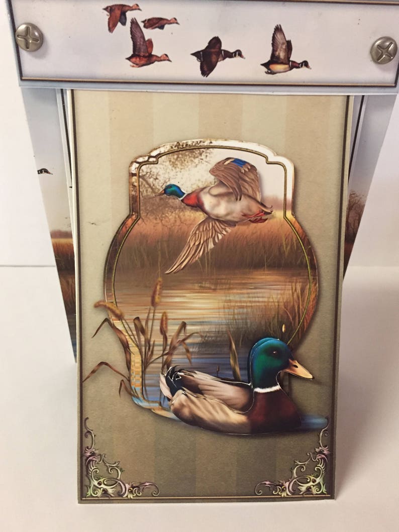 Mallard Ducks in Evening Flight Birthday Card, Dad Birthday Present ...