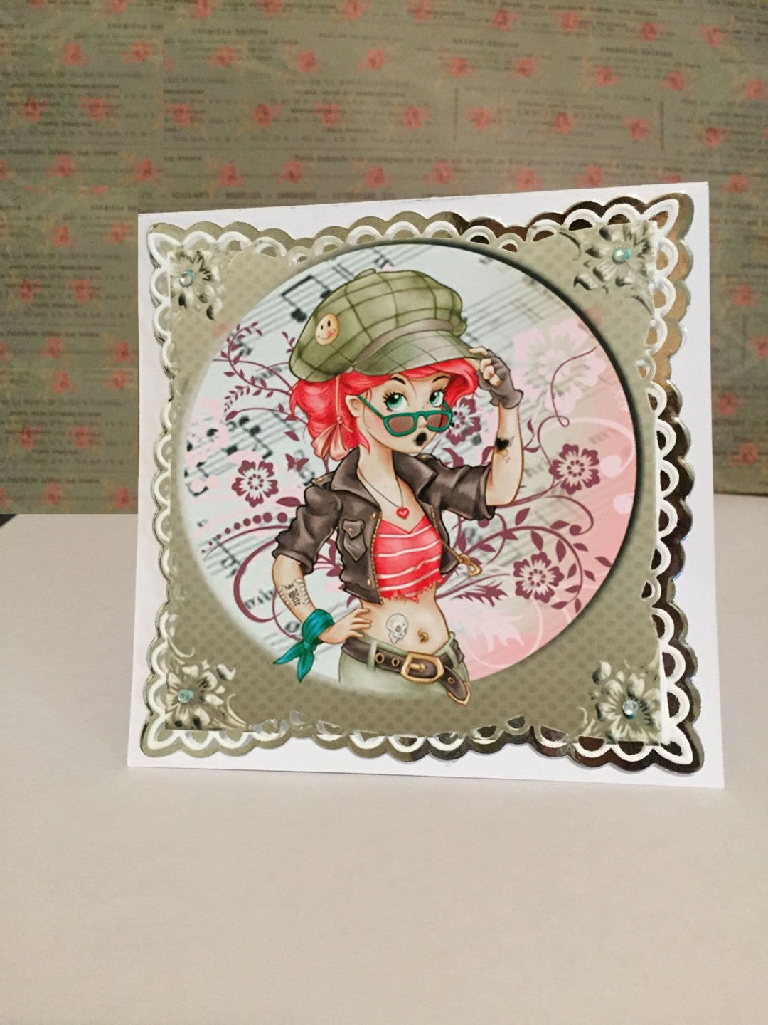 Teenage Girl Birthday Card, Cool Chic Girl Card, for Daughter, Cute ...