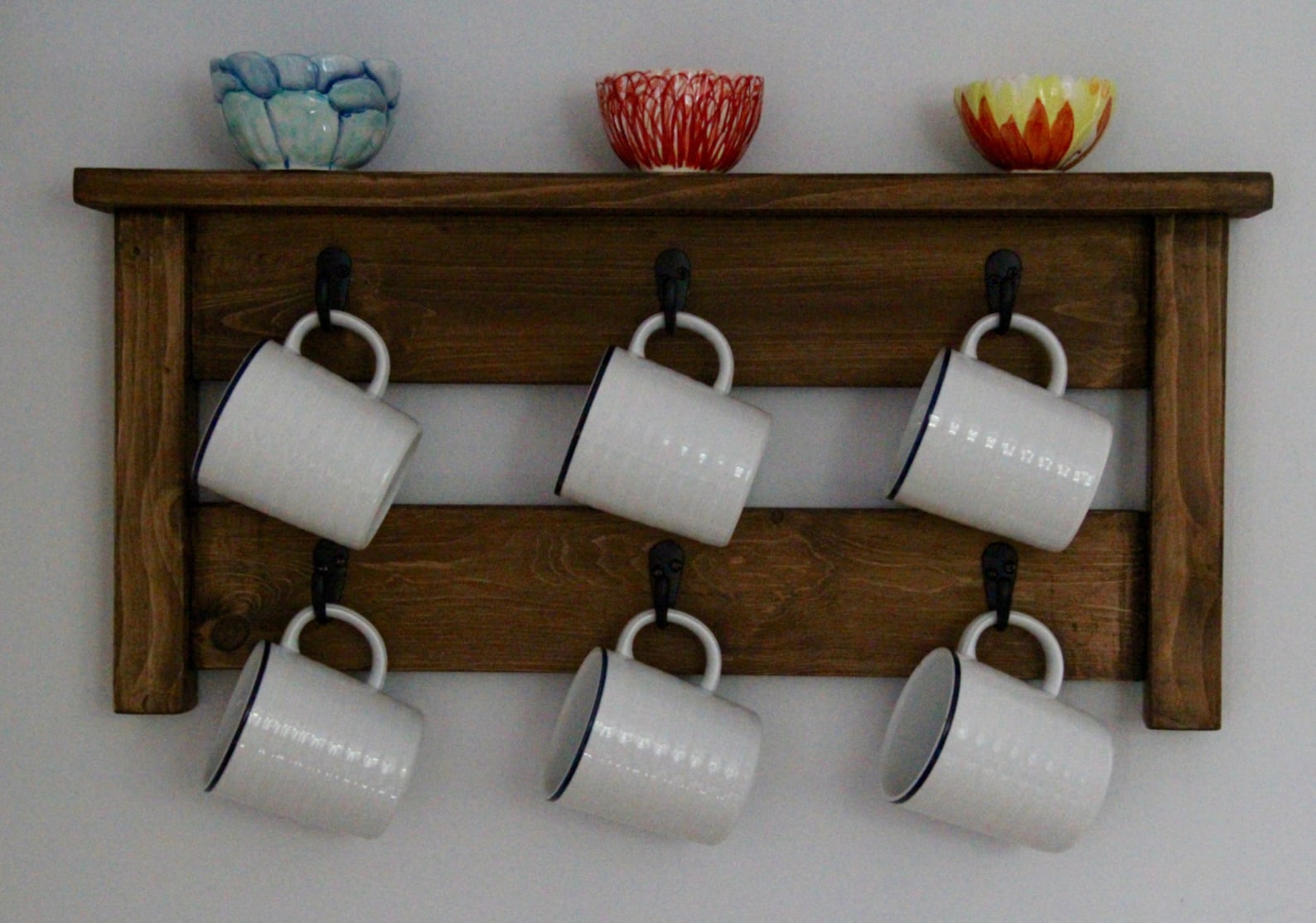 Coffee Mug Rack // Mug Storage // Kitchen Storage // Mug | Etsy