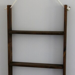 Hanging Ladder Shelf // Wall Storage // Wood Shelf // Bathroom Shelf ...