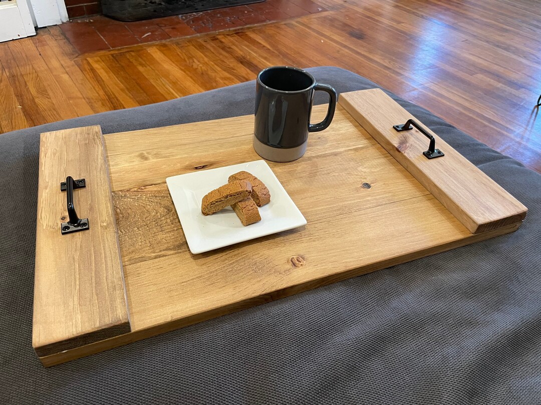 Oversized Ottoman Tray // Serving Tray // Rustic Tray // Farmhouse Tray ...