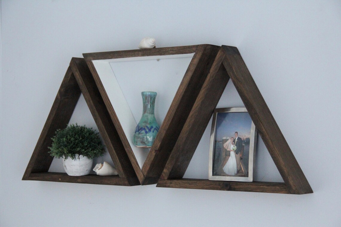 Set of 3 Triangle Shelves - Etsy