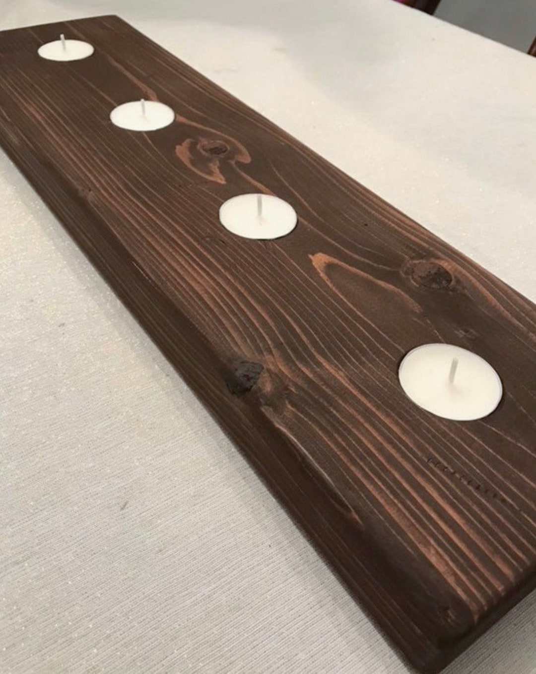 Tea Light Centerpiece // Rustic Centerpiece // Tealight Decor - Etsy