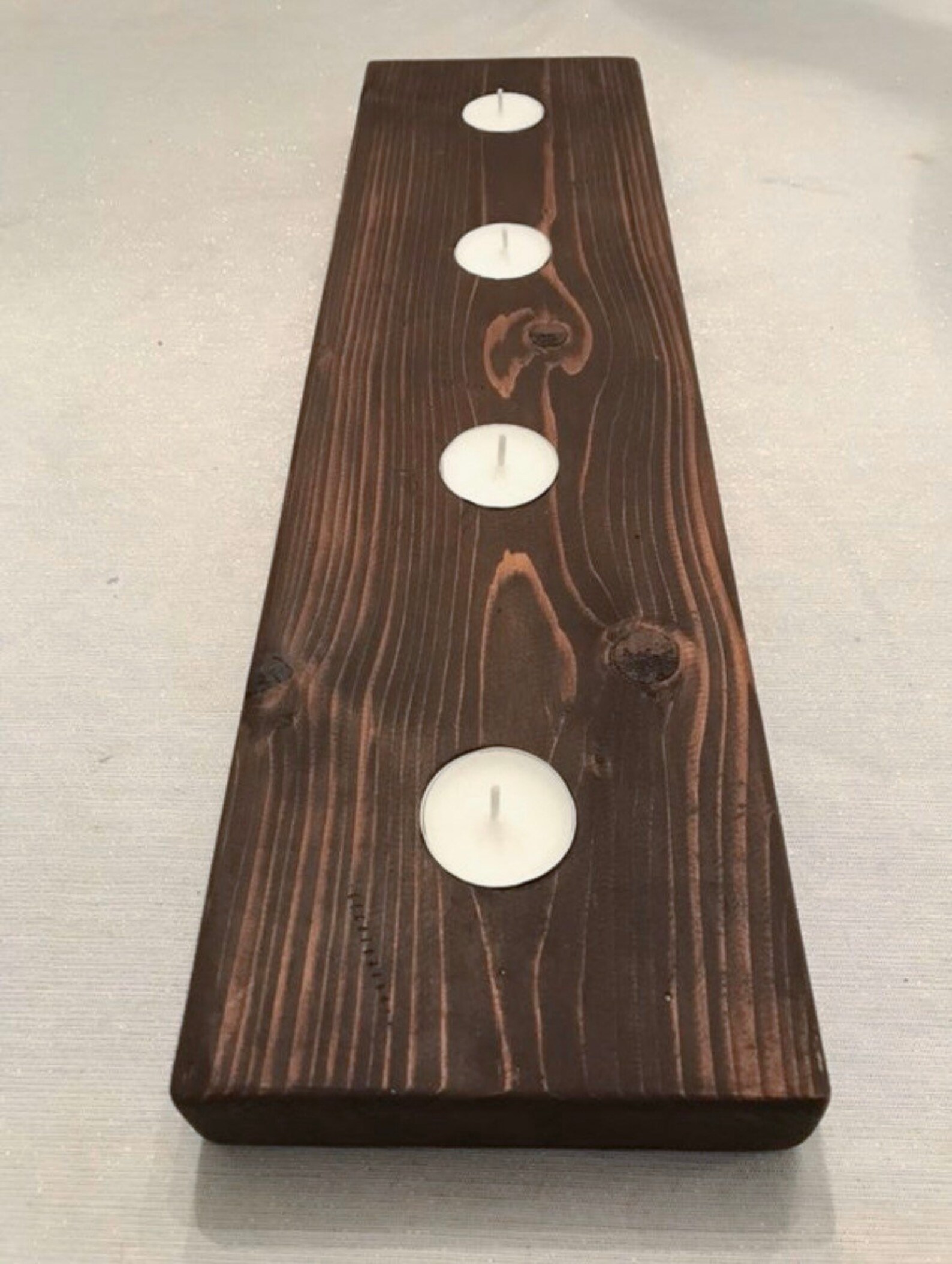 Tea Light Centerpiece // Rustic Centerpiece // Tealight Decor | Etsy