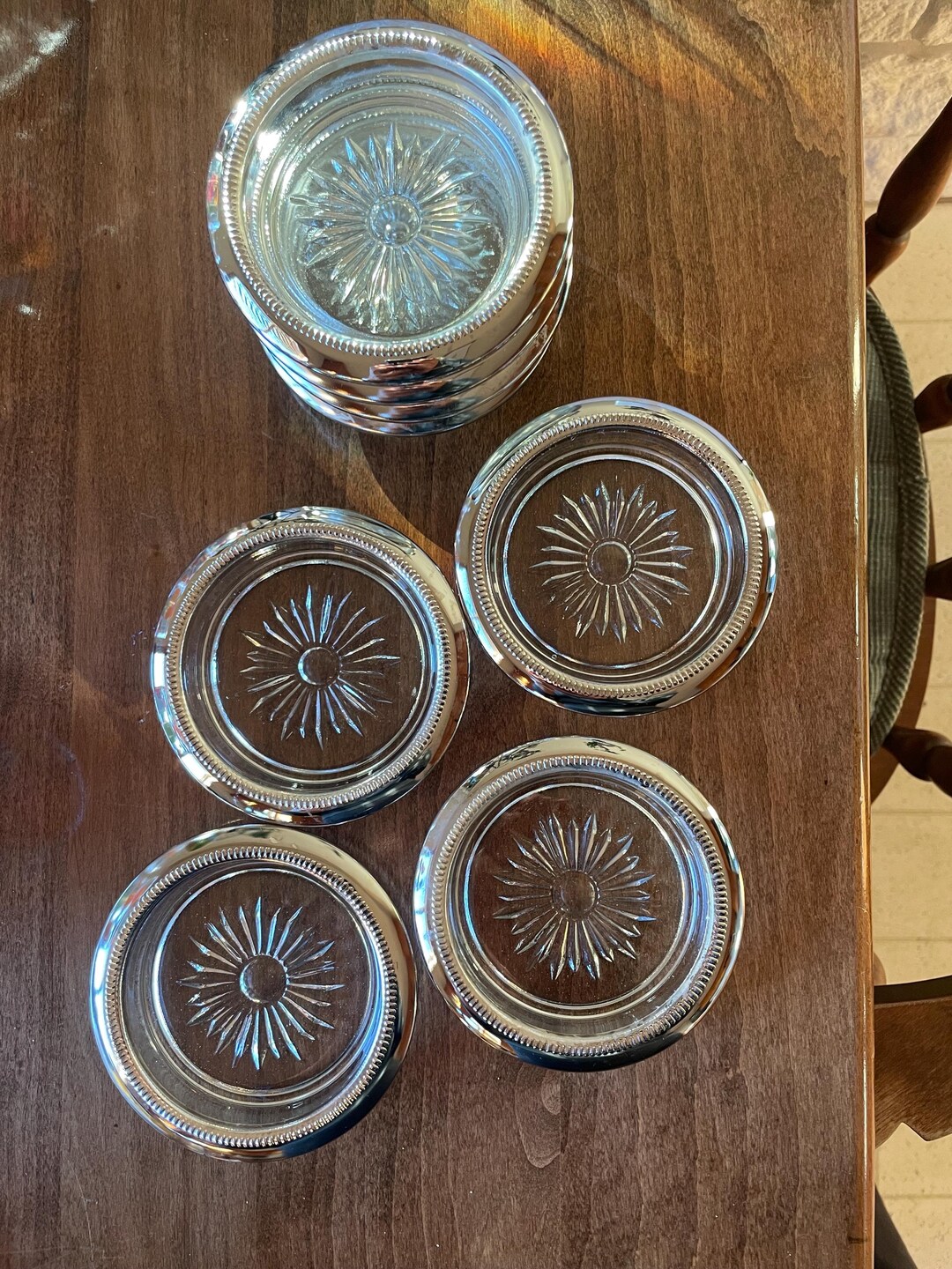 Vintage Glass Coasters - Etsy
