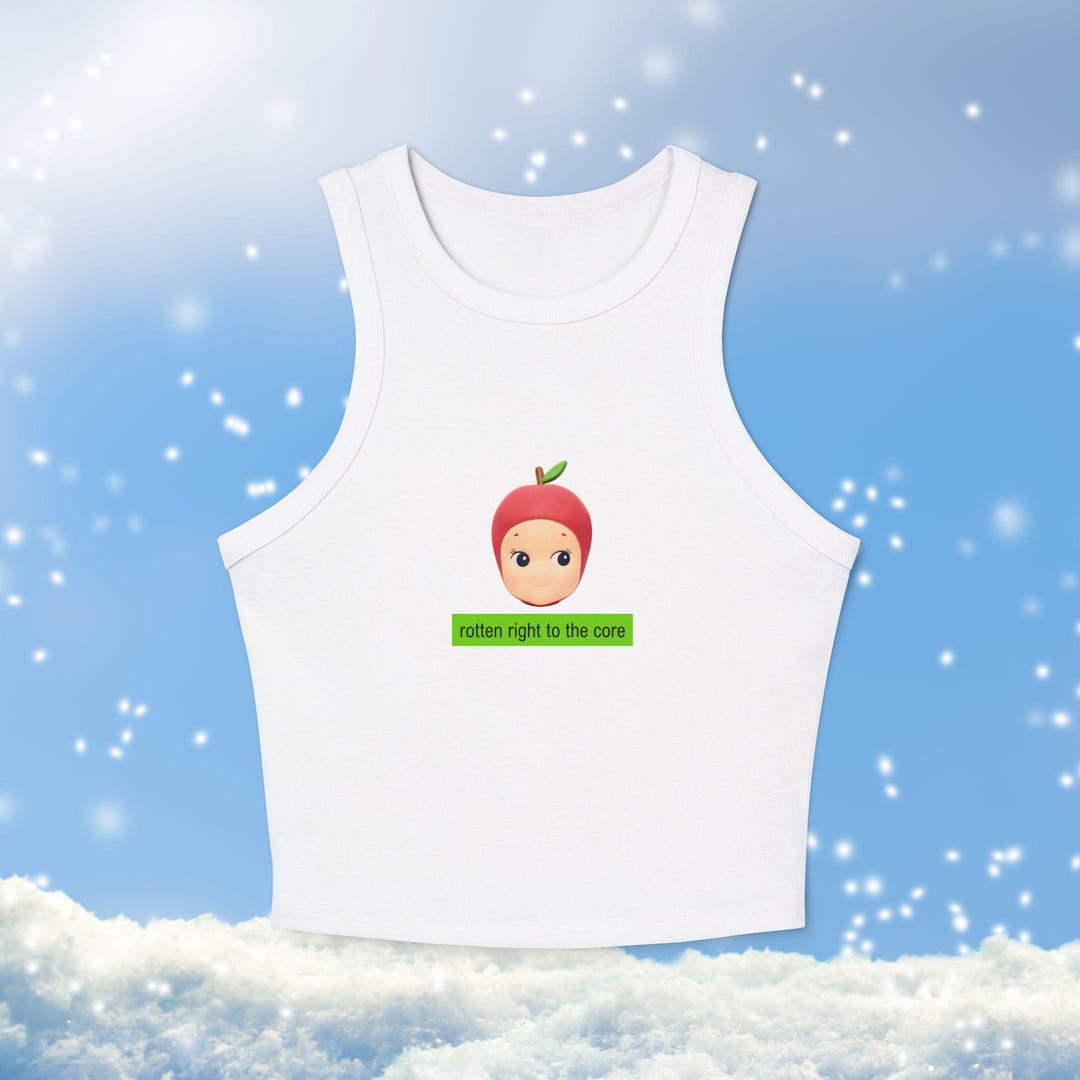 Charli XCX rotten Right to the Core Apple Baby Racer Crop Tank Brat ...