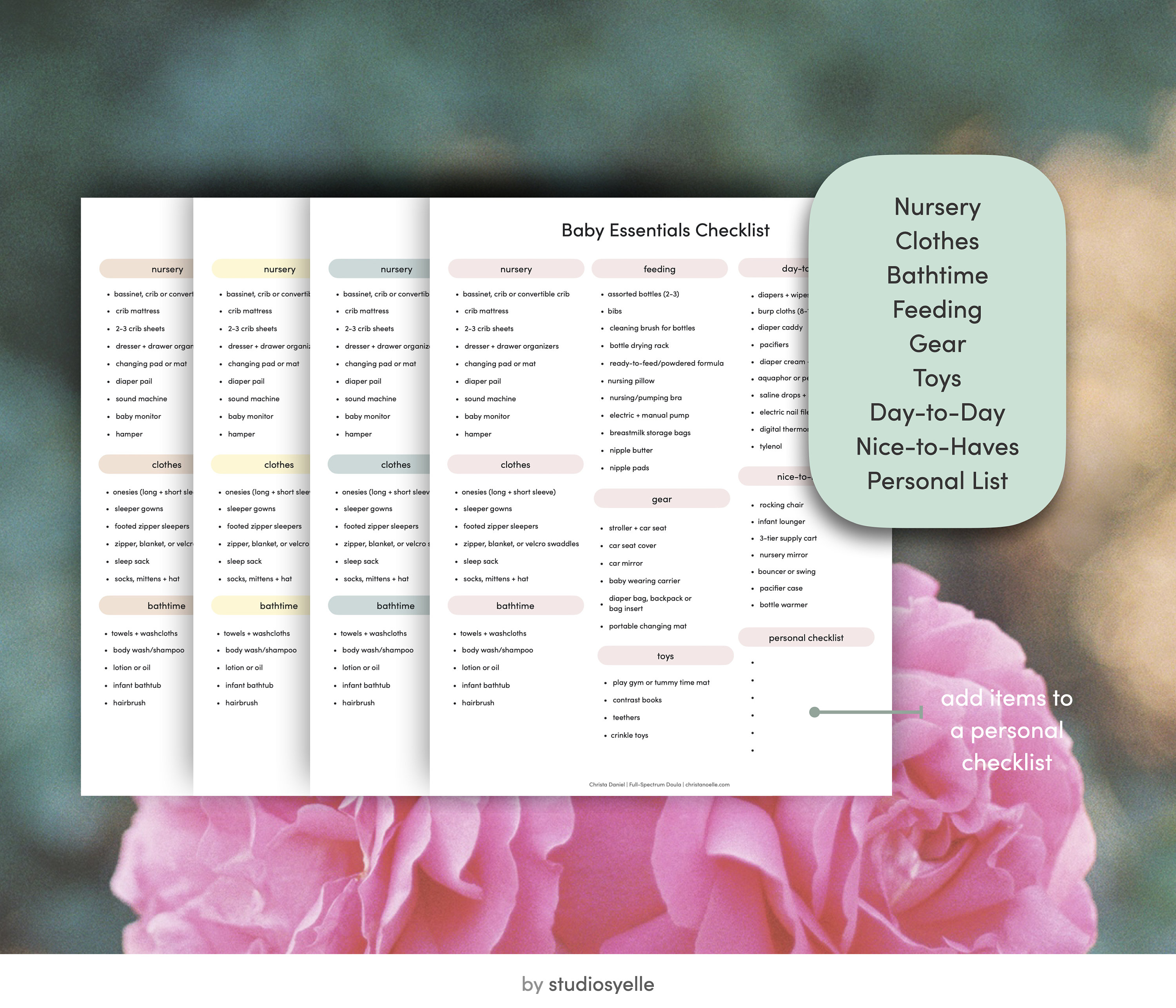 Baby Essentials Checklist | Printable PDF | Pregnancy & Birth Planning ...