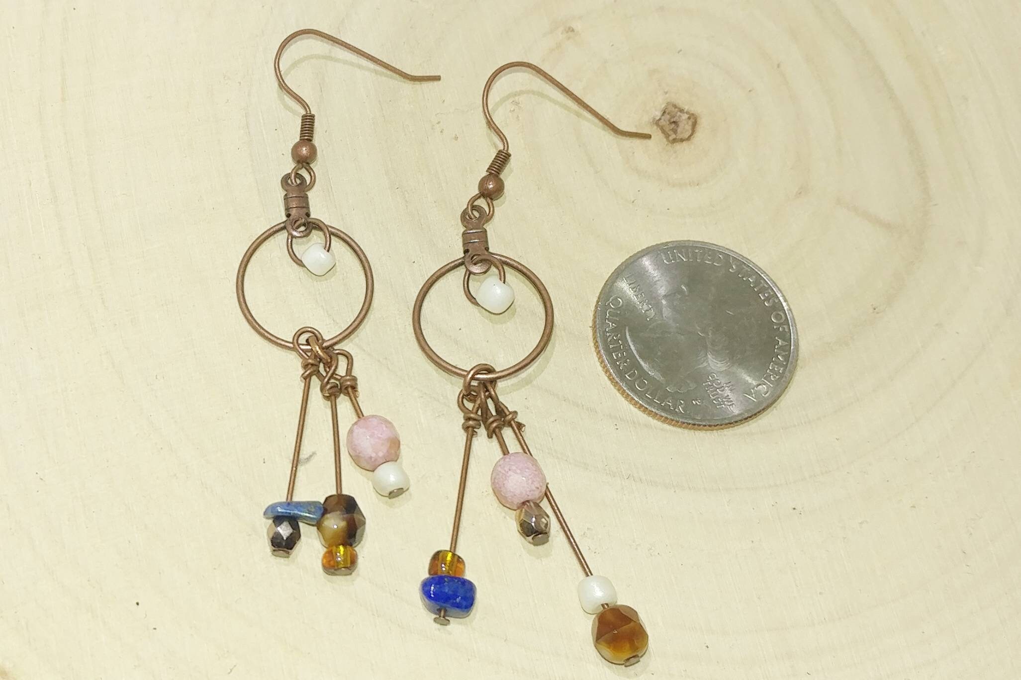 Beaded Boho Dangle Earrings Boho Jewelry Handmade Earrings - Etsy