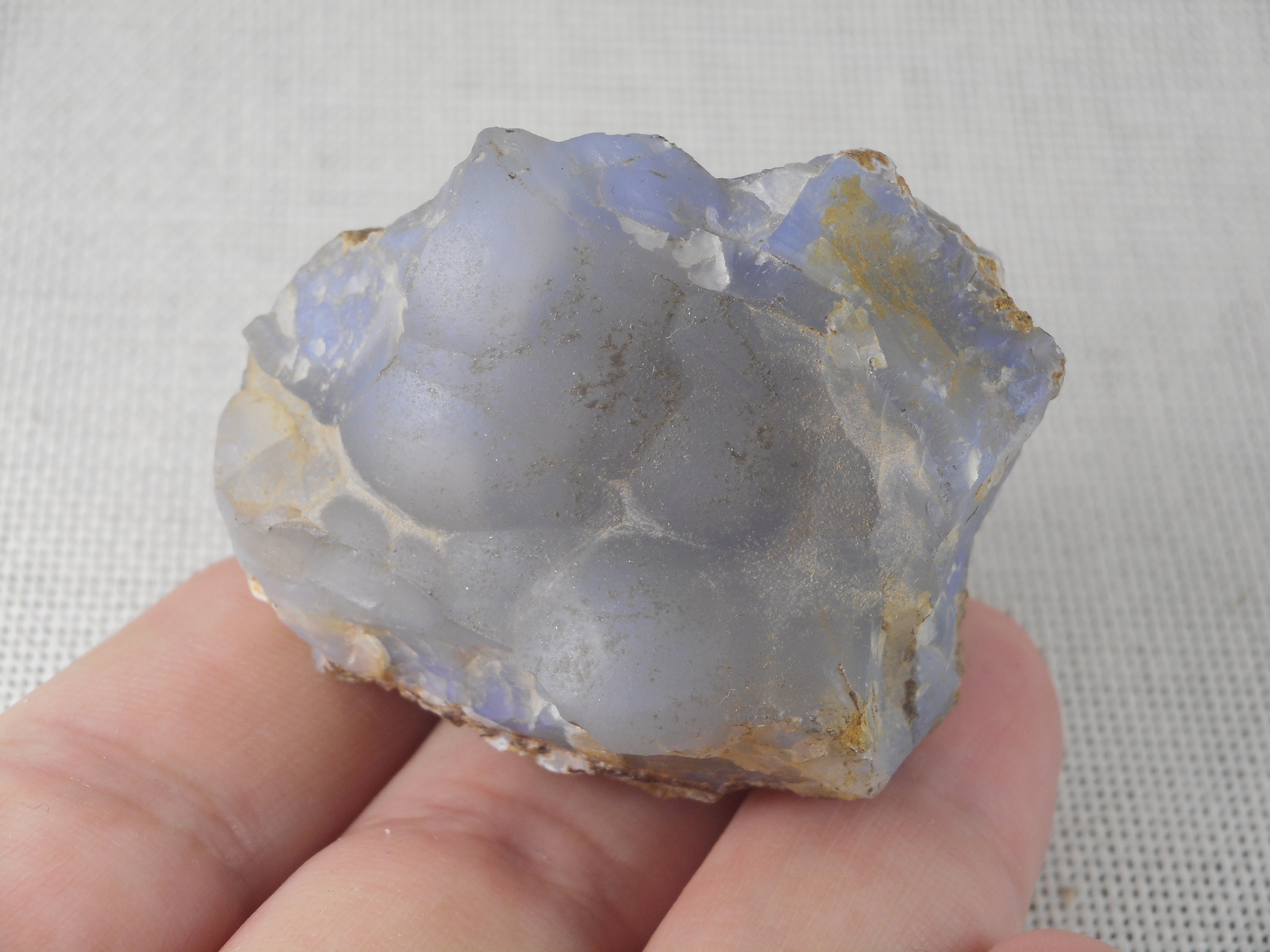 Raw Blue Chalcedony Mineral specimen 1.85. Rough Natural | Etsy
