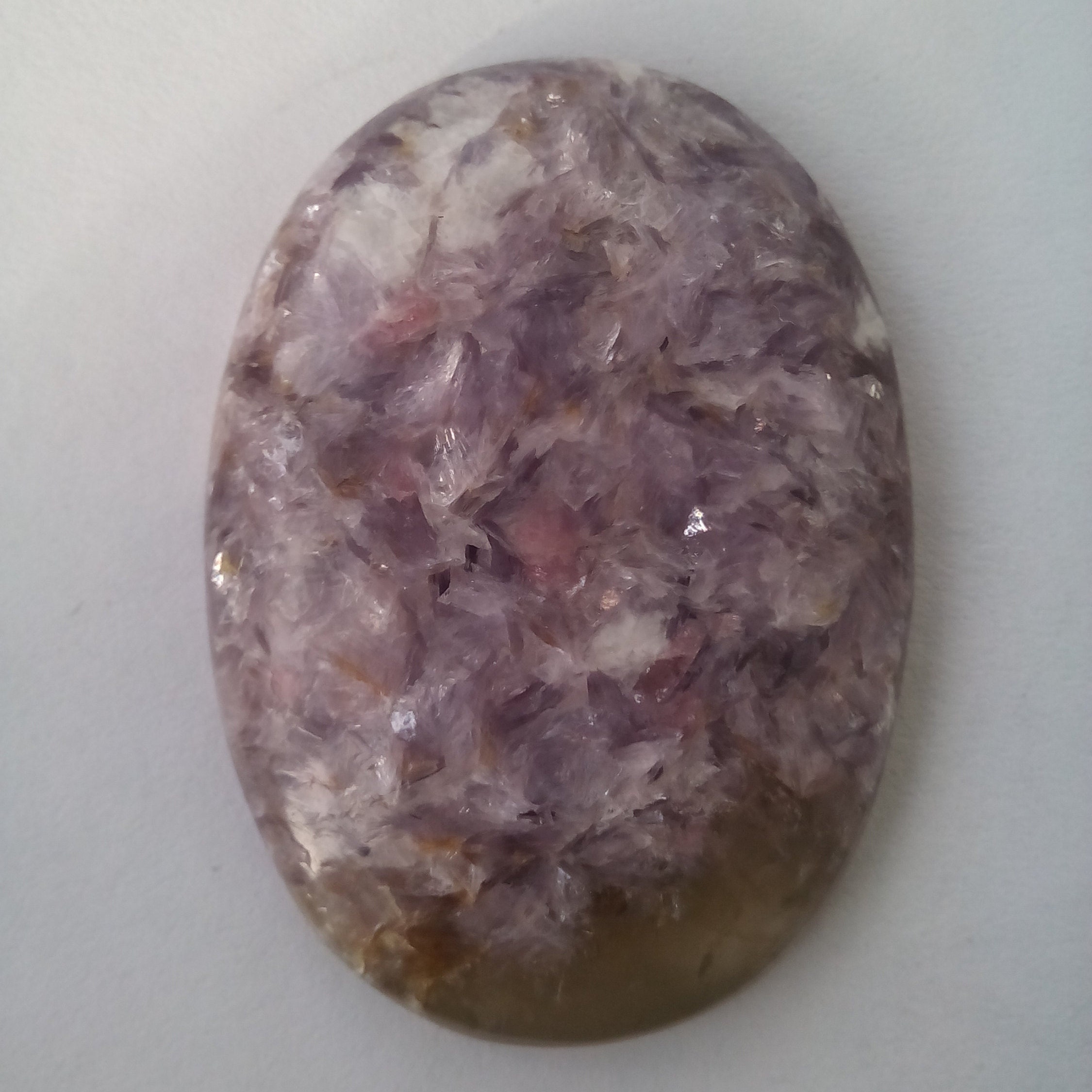 Tourmaline Rubellite in Lepidolite Cabochon . Pink tourmaline | Etsy