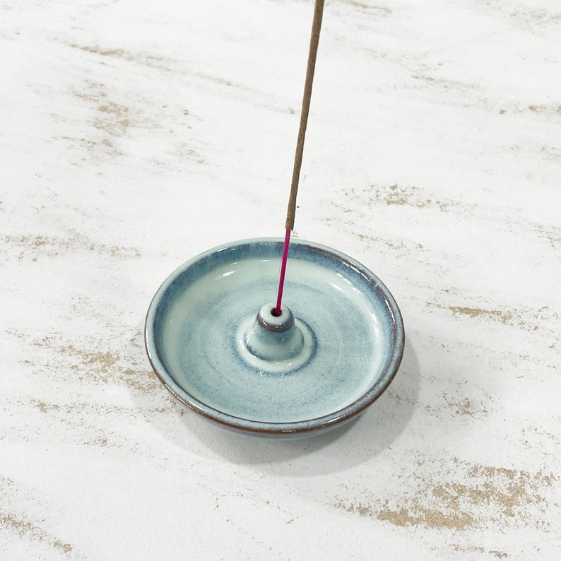 Fair Trade Stoneware Ceramic Round Incense Stick Holder - Etsy