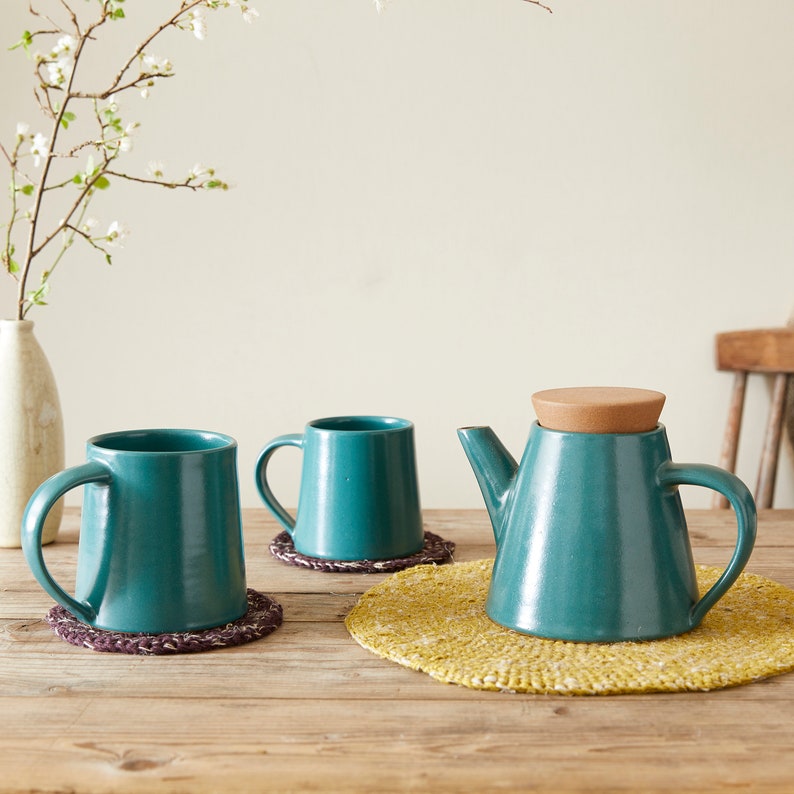 Fair Trade Handmade Glazed Stoneware Large Conical Mug - Etsy