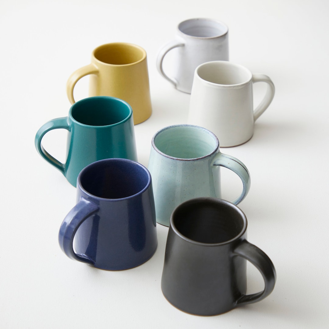 Fair Trade Handmade Glazed Stoneware Conical Mug - Etsy