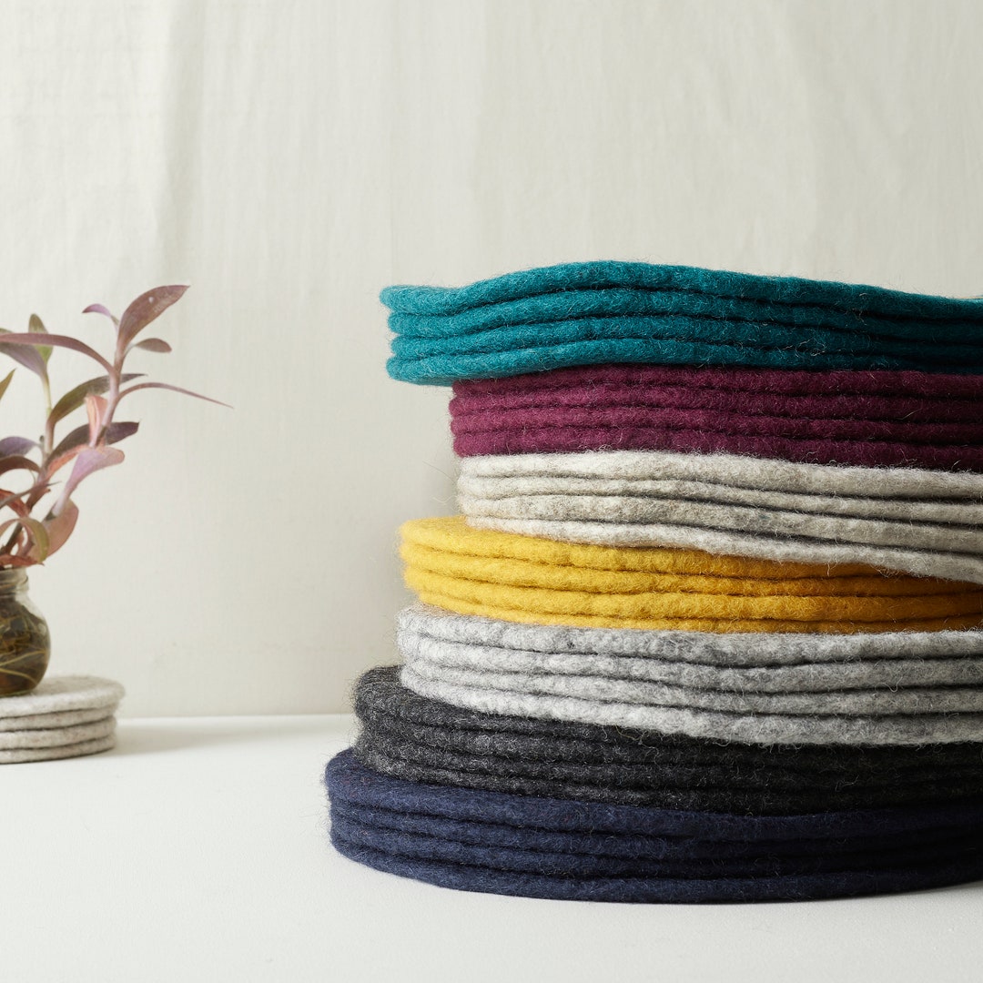 Fair Trade Handmade Eco Felt Table Mat Placemat 4pc Set - Etsy