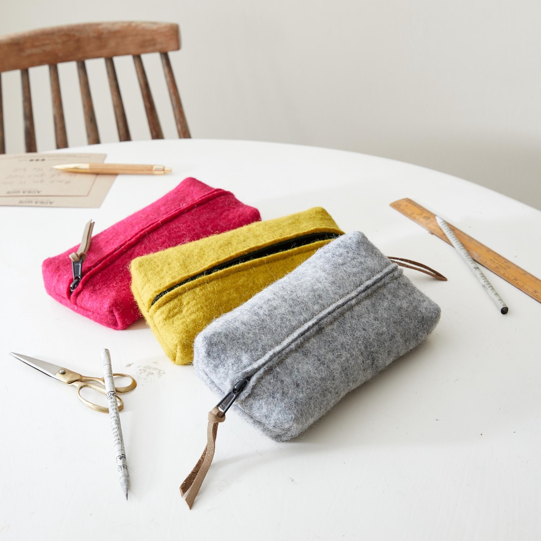Fair Trade Small Boxy Felt Pouch Pencil Case Desk Tidy - Etsy