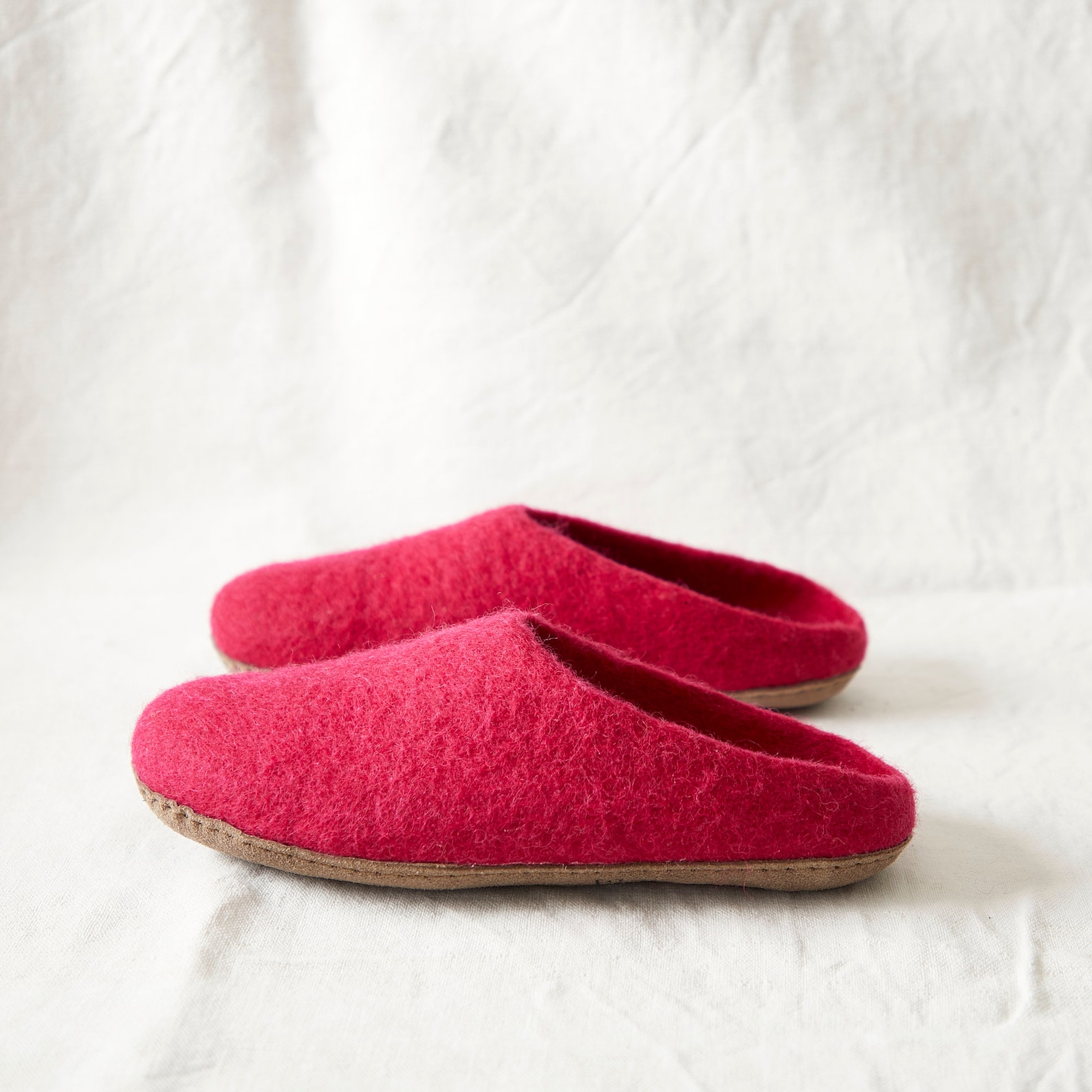 Fair Trade Handmade Eco Felt Mule Slippers Suede Sole - Etsy