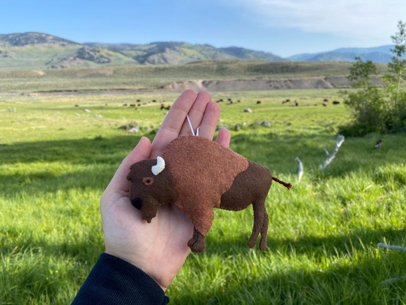Yellowstone Felt Ornament PDF Patterns: Bison, Wolf, Old Faithful ...