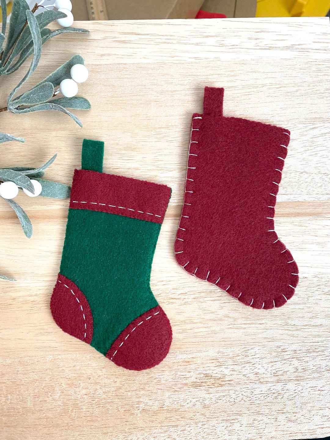 Mini Felt Christmas Stocking Pattern: Gift Card Holder (PDF Pattern) - Etsy